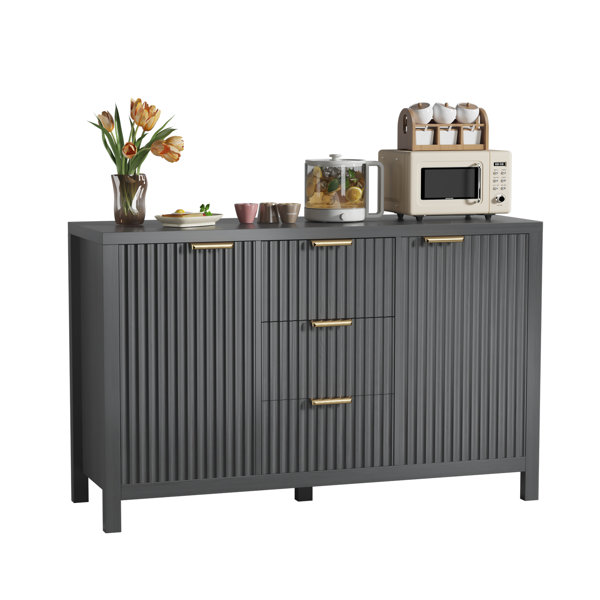 Ebern Designs 47.2" Wide 3 Drawer Sideboard & Reviews | Wayfair